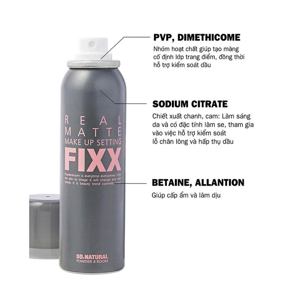 SO NATURAL Real Matte Make Up Setting Fixx 75ml Online in Australia ...